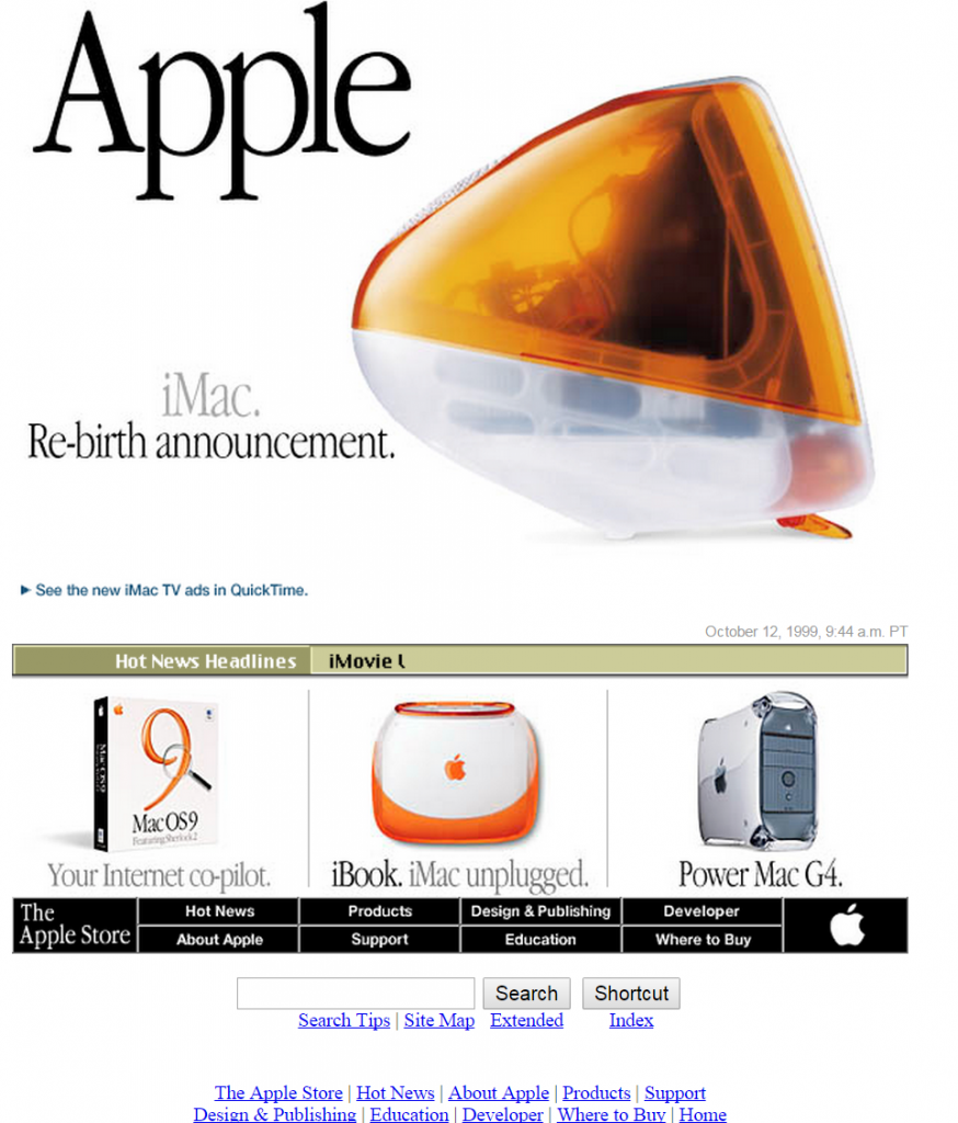 An Age of Apple – Images of Apple.com from 1997 – 2014 « KiloRoot